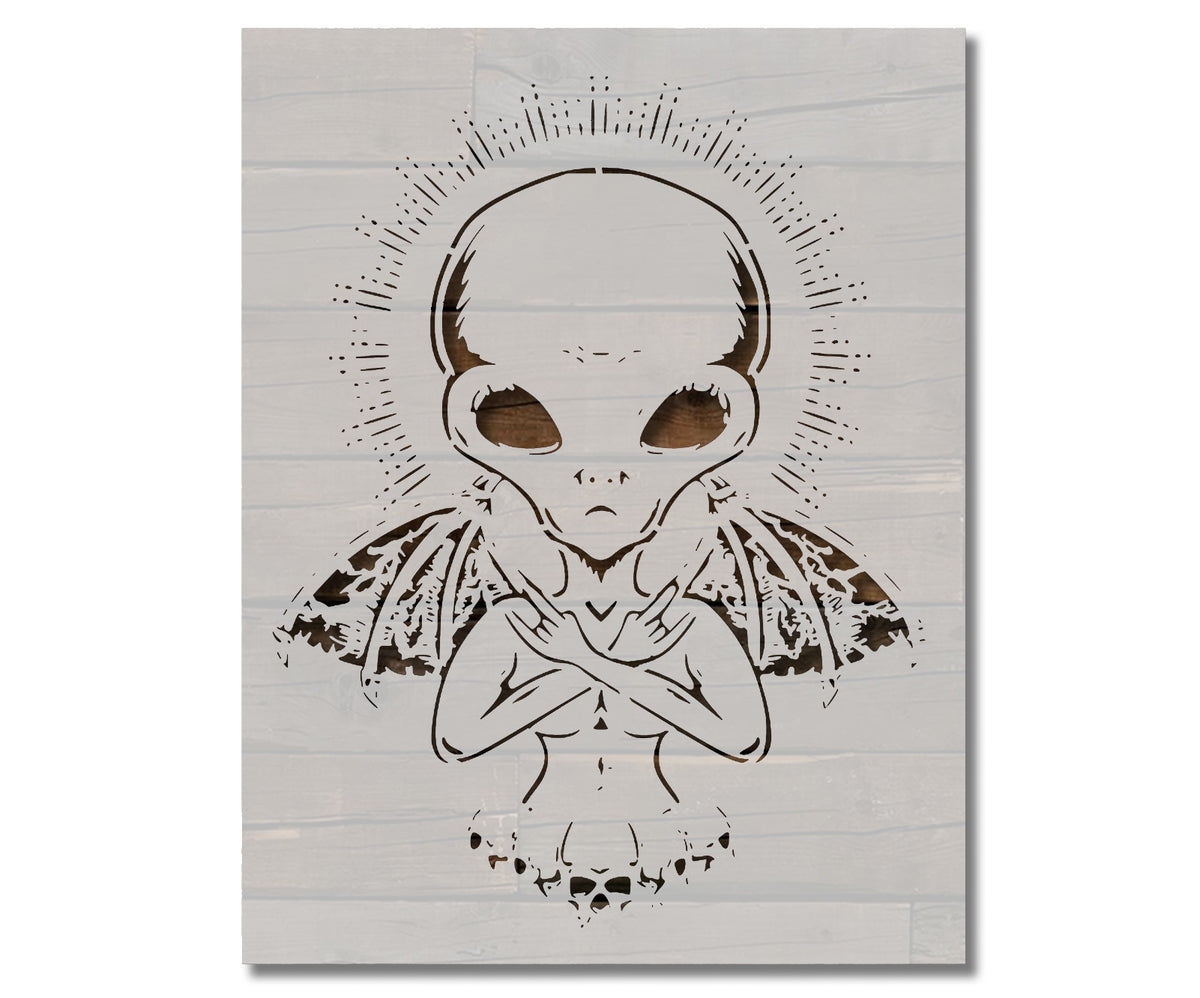Angel Alien Stencil (911) – Stencilville